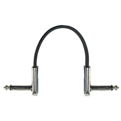 China 6.35mm Right Nickel Effect Pedal Leads Instrument Cable 2 Pcs Pack Bass Patch Cable for sale