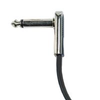 China 6.35mm Right Nickel Effect Pedal Leads Instrument Cable 2 Pcs Pack Bass Patch Cable for sale