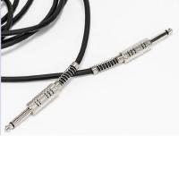 China Black Guitar Audio Cable Amp Cord For Bass Black Guitar Cable 1/4 Inch 6.35 Straight for sale