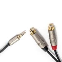 China 3.5 Mm Y Splitter Cable  To RCA Y Audio Cable 3.5mm Stereo To 2* RCA  For Speaker for sale
