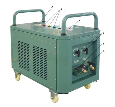 China HVAC Refrigerant Vapor Recovery Machine R410A R134A 2HP Recycling AC Gas Charging Machine for sale