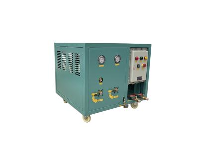China 4HP Full Oil Less Low Pressure Refrigerant Recovery Machine Refrigerant Recovery Charging Machine For R123 R245fa for sale