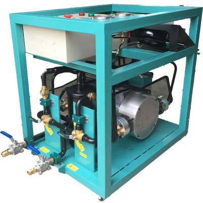 China Low Pressure R123 Refrigerant Recovery Unit 2HP Full Oil Less Charging Recharge Chiller Recovery Machine for sale