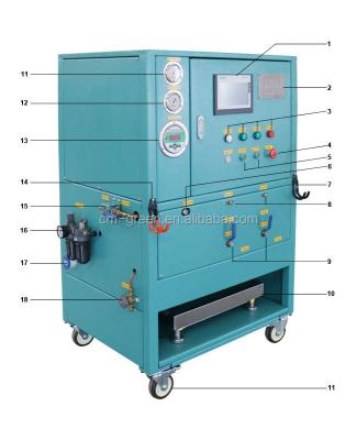 China R404a Refrigerant Filling System Oil Less Ac Gas Recovery Recycling Split Charging Machine for sale