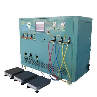 China R134a R404a Refrigerant Filling Recovery System Air Conditioning Ac Recovery Gas Charging Machine for sale