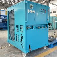 China Full Oil Less R134a Refrigerant Recovery System Air Conditioning 10HP Vapor Recovery Ac Gas Charging Machine for sale