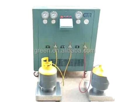 China refrigerant filling machine R134a oil less charging equipment recovery pump R404a R410a split gas charging machine for sale