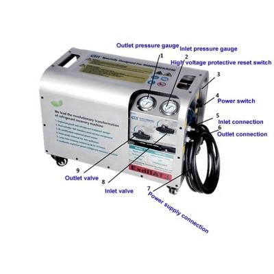 China explosion proof refrigerant recovery pump dual cylinder 1HP R32 R290 gas recovery recharge machine for sale