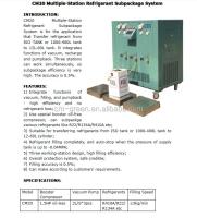 China 3-stage refrigerant filling machine R134a R410 freon recovery gas charging recharge machine for sale
