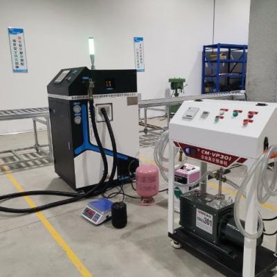 China hydrocarbon R290 fully automatic freon R134a R290 heat pump refrigerant charging equipment for sale