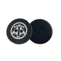 China Custom Logo Silk Printed Resin Buttons 32L Four Hole Durable Eco Friendly for Coats Blouses for sale