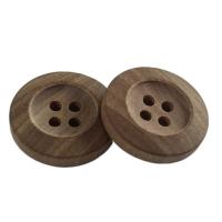 China Natural Wooden Buttons 28L Four Hole Round Customizable OEKO-TEX 100 Eco Friendly for sale