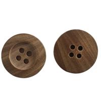 China Natural Wooden Buttons 28L Four Hole Round Customizable OEKO-TEX 100 Eco Friendly for sale