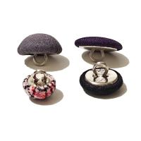 China 36L Self Cover Metal Shank Fabric Covered Snap Buttons Round 22mm for Coats for sale