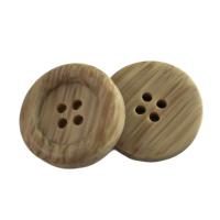 China Eco-Friendly Resin Fake Wood Buttons 36L Four Hole Round with Rim Custom Color for sale