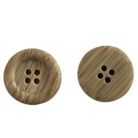 China Eco-Friendly Resin Fake Wood Buttons 36L Four Hole Round with Rim Custom Color for sale
