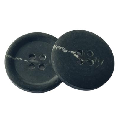 China Imitation Horn Buttons Four Hole 34L Eco-Friendly Resin Custom Color Shape for Garment for sale