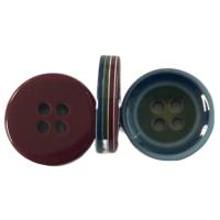 China Fancy Eight Layers Colorful 4 Hole Plastic Buttons 28L for Garment Accessories DIY for sale
