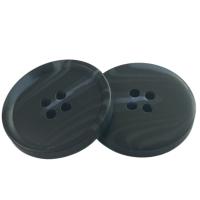 China Dark Navy Resin Plastic Coat Buttons 36L Four Hole with Rim for Women Overcoat for sale