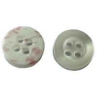 China Four Hole Fancy Plastic Buttons with Pearl Effect and Colorful Bottom 20L for Shirts for sale