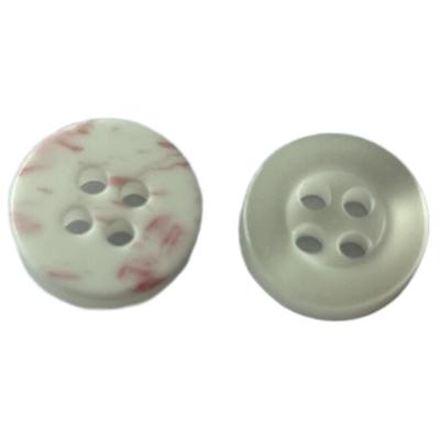 China Four Hole Fancy Plastic Buttons with Pearl Effect and Colorful Bottom 20L for Shirts for sale