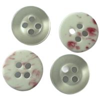 China Four Hole Fancy Plastic Buttons with Pearl Effect and Colorful Bottom 20L for Shirts for sale