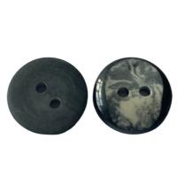 China 18L Black Polyester Fake Marble Buttons Two Hole Slope Face for Coat for sale