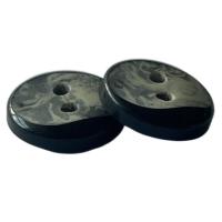 China 18L Black Polyester Fake Marble Buttons Two Hole Slope Face for Coat for sale