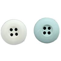 China Resin Chalk Buttons 30L Four Hole Internal Dye Matt Finish Custom Colors for Garments for sale