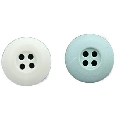 China Resin Chalk Buttons 30L Four Hole Internal Dye Matt Finish Custom Colors for Garments for sale