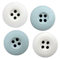 China Resin Chalk Buttons 30L Four Hole Internal Dye Matt Finish Custom Colors for Garments for sale