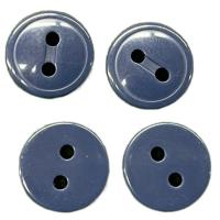 China Navy Blue 16L Resin Chalk Buttons Groove in the Middle Two Hole Flat Back for Sewing for sale