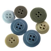China Eco-Friendly Resin Imitation Corozo Buttons Four Hole Rim Back Custom Size 11mm to 56mm for sale