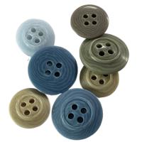 China Eco-Friendly Resin Imitation Corozo Buttons Four Hole Rim Back Custom Size 11mm to 56mm for sale