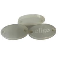 China Custom Logo Off White Ellipse Fancy Plastic Buttons 18L to 80L Sew On for Garment DIY for sale