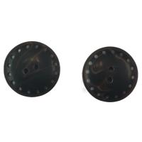 China Eco-Friendly Resin Coat Buttons 36L Dark Brown Multiple Hole Edge Design for Outerwear for sale