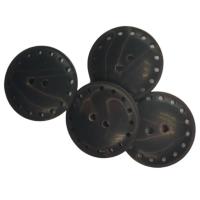 China Eco-Friendly Resin Coat Buttons 36L Dark Brown Multiple Hole Edge Design for Outerwear for sale