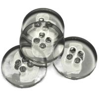 China Transparent 24L 4 Hole Plastic Buttons Double Face Spray Shiny Oil for Clothes for sale