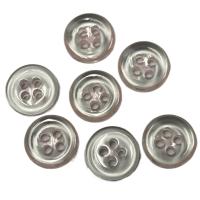 China Eco-Friendly Resin Plastic Shirt Buttons 18L 11mm Transparent Baby Pink 4 Hole for sale