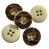 China Polyester Fake Shell Buttons 18L 11mm Concave Central Four Hole for Shirt Sewing for sale