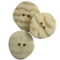 China Irregular Shape Fancy Plastic Buttons Two Hole Horn Design 36L for Coat DIY Material for sale
