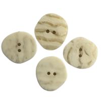 China Irregular Shape Fancy Plastic Buttons Two Hole Horn Design 36L for Coat DIY Material for sale