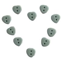 China Plastic Resin Heart Shape Chalk Buttons 16L 2 Hole Cyan for Shirt DIY Sewing for sale