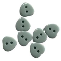 China Plastic Resin Heart Shape Chalk Buttons 16L 2 Hole Cyan for Shirt DIY Sewing for sale