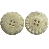 China Off White Horn Effect Plastic Coat Buttons 55L 4 Hole Durable Resin for Women Outerwear for sale