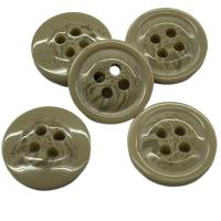 China Dark Brown Fake Horn Button 26L 4 Hole Resin Eco Friendly for Women Coat Outerwear for sale