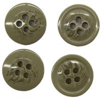 China Dark Brown Fake Horn Button 26L 4 Hole Resin Eco Friendly for Women Coat Outerwear for sale