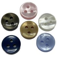 China Custom Color Imitation Pearl Plastic Shirt Buttons 18L 3 Hole Eco Friendly Resin for sale