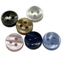 China Custom Color Imitation Pearl Plastic Shirt Buttons 18L 3 Hole Eco Friendly Resin for sale