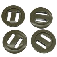 China Plastic Resin Slot Buttons 2 Hole Dark Green 40L for Military Uniforms for sale